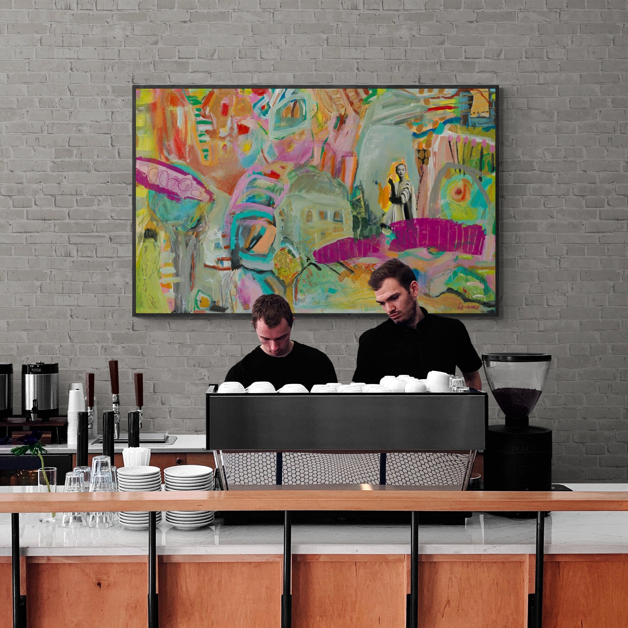 Abstract Wall Art on Canvas,colorful Abstract Wall Art,office Art Decor ...