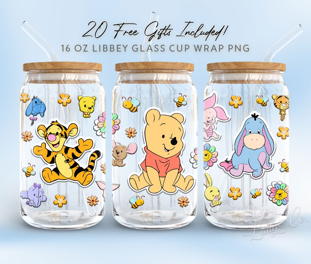 Cartoon 16 Oz Libbey Glass Can Wrap Png Sublimation Digital - Etsy