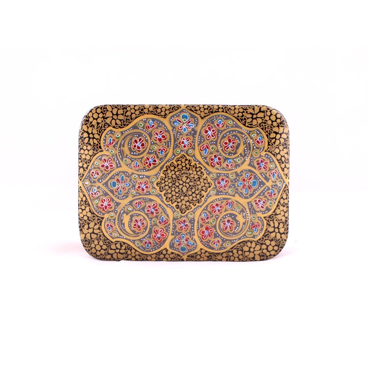 Hand Painted Inlaid Card Box in 2 Different Design, Persian Khatam Kari ...