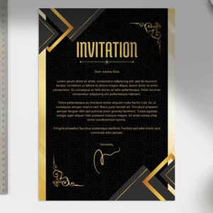 Luxurious Invitation Template – Easy to Personalize & Print - Etsy