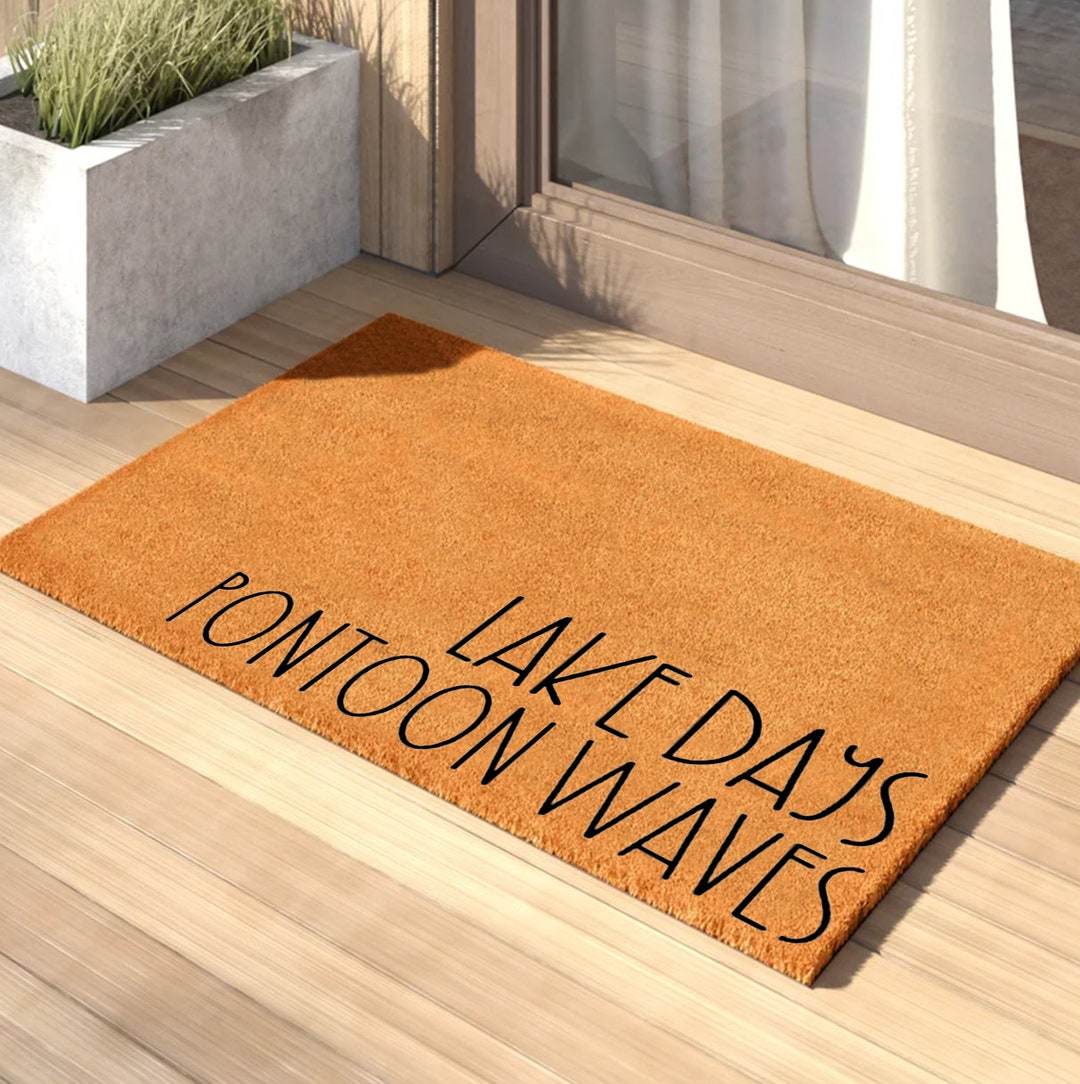 Lake Days Pontoon Waves Doormat| Nautical Mat | Lake Life Mat | Summer ...