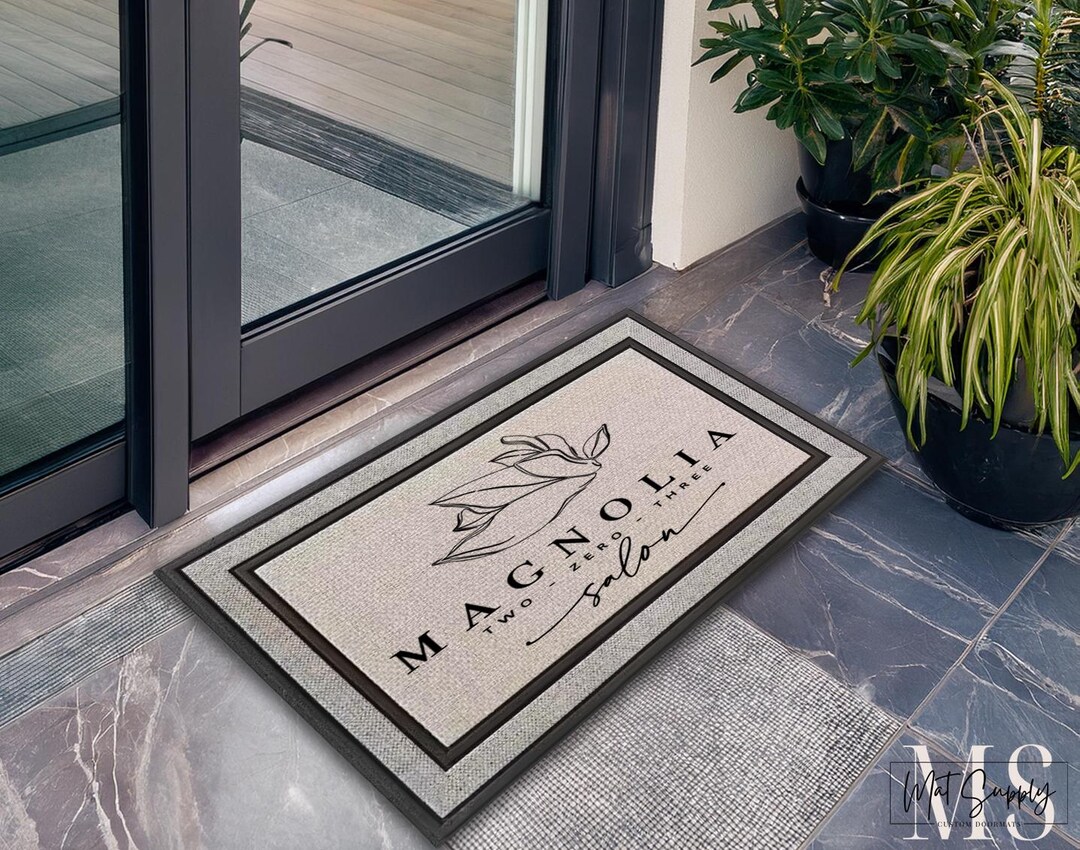 Custom Business Logo Door Mat - Your Text Here - Personalized Doormat ...