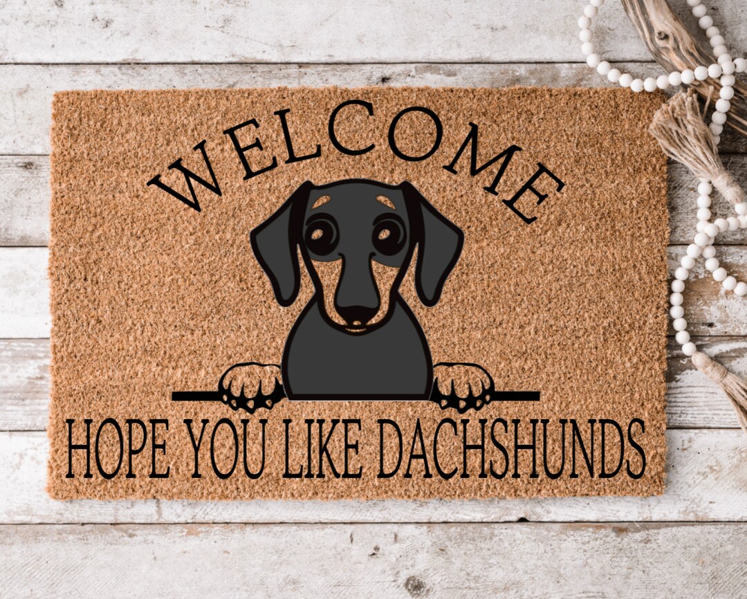Dachshund Welcome Mat | Personalized Dog Lover Gift - Etsy