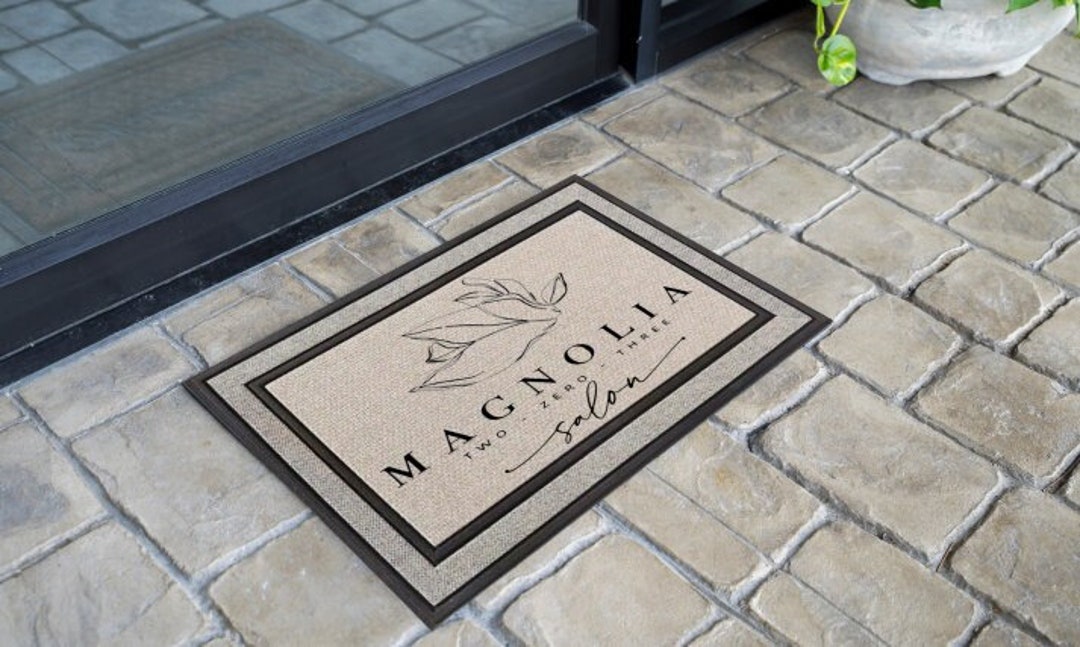 Custom Business Logo Door Mat - Your Text Here - Personalized Doormat ...