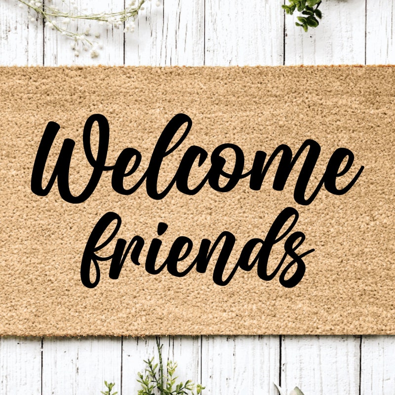 Friends Welcome Mat - Etsy