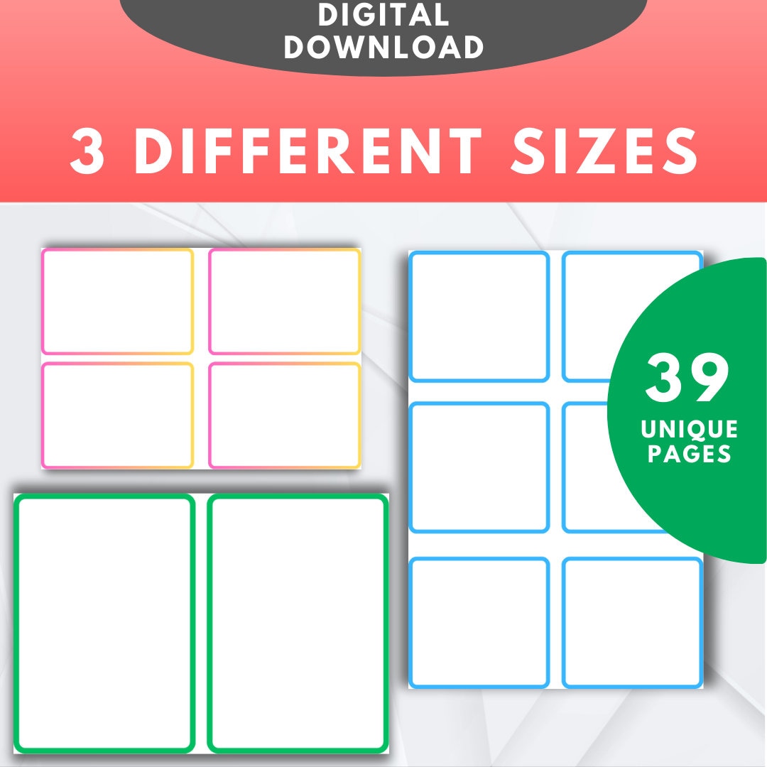 Printable, Flash Cards, Blank, Education Printables, Flashcards ...