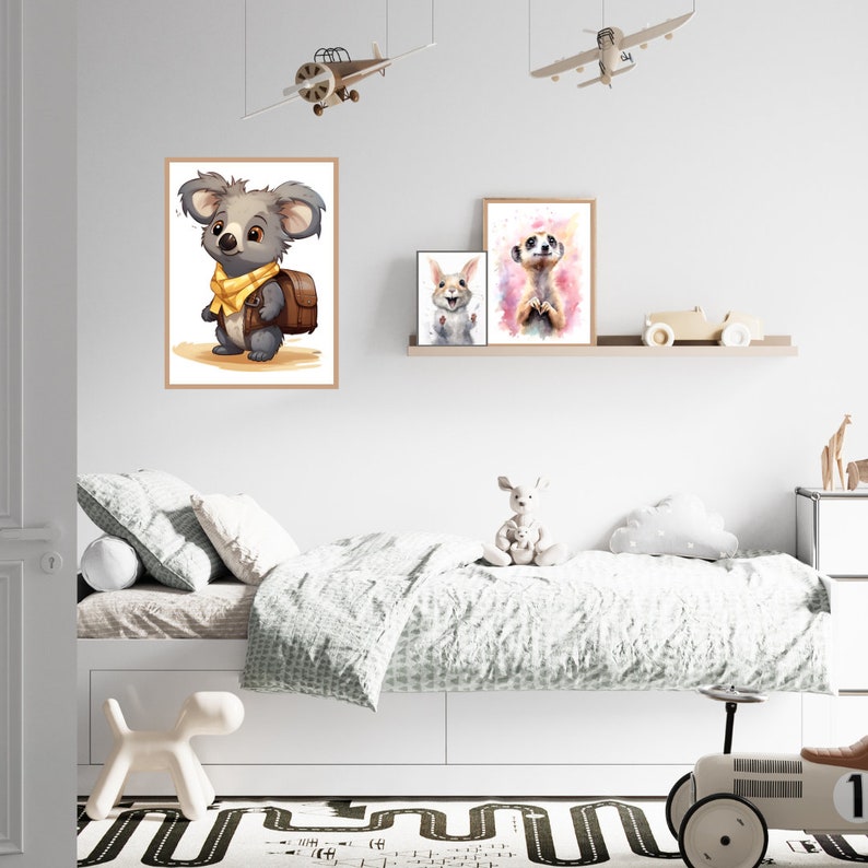 Cute Koala Poster, Backpack Adventure Wall Art, Kids Nursery Wall Art ... Cute Koala Poster, Backpack Adventure Wall Art, Kids Nursery Wall Art ...