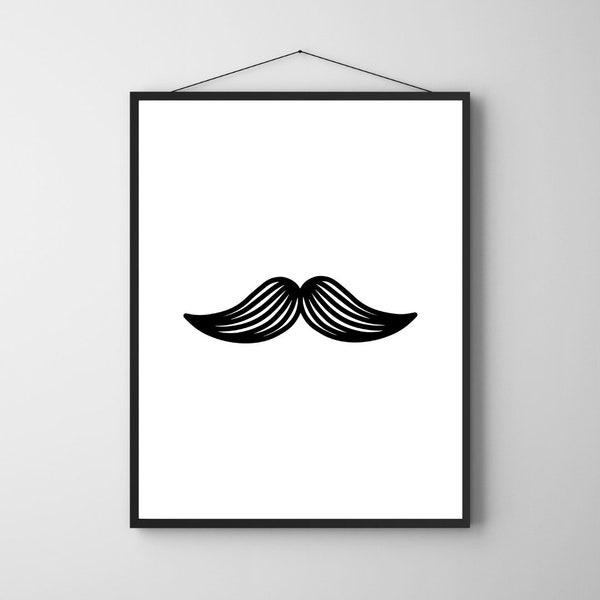 Mustache Poster - Etsy