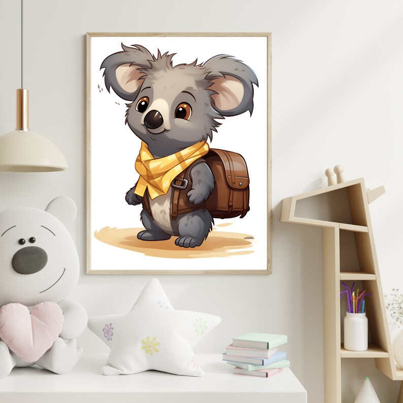 Cute Koala Poster Backpack Adventure Wall Art Kids Nursery - Etsy Cute Koala Poster Backpack Adventure Wall Art Kids Nursery - Etsy