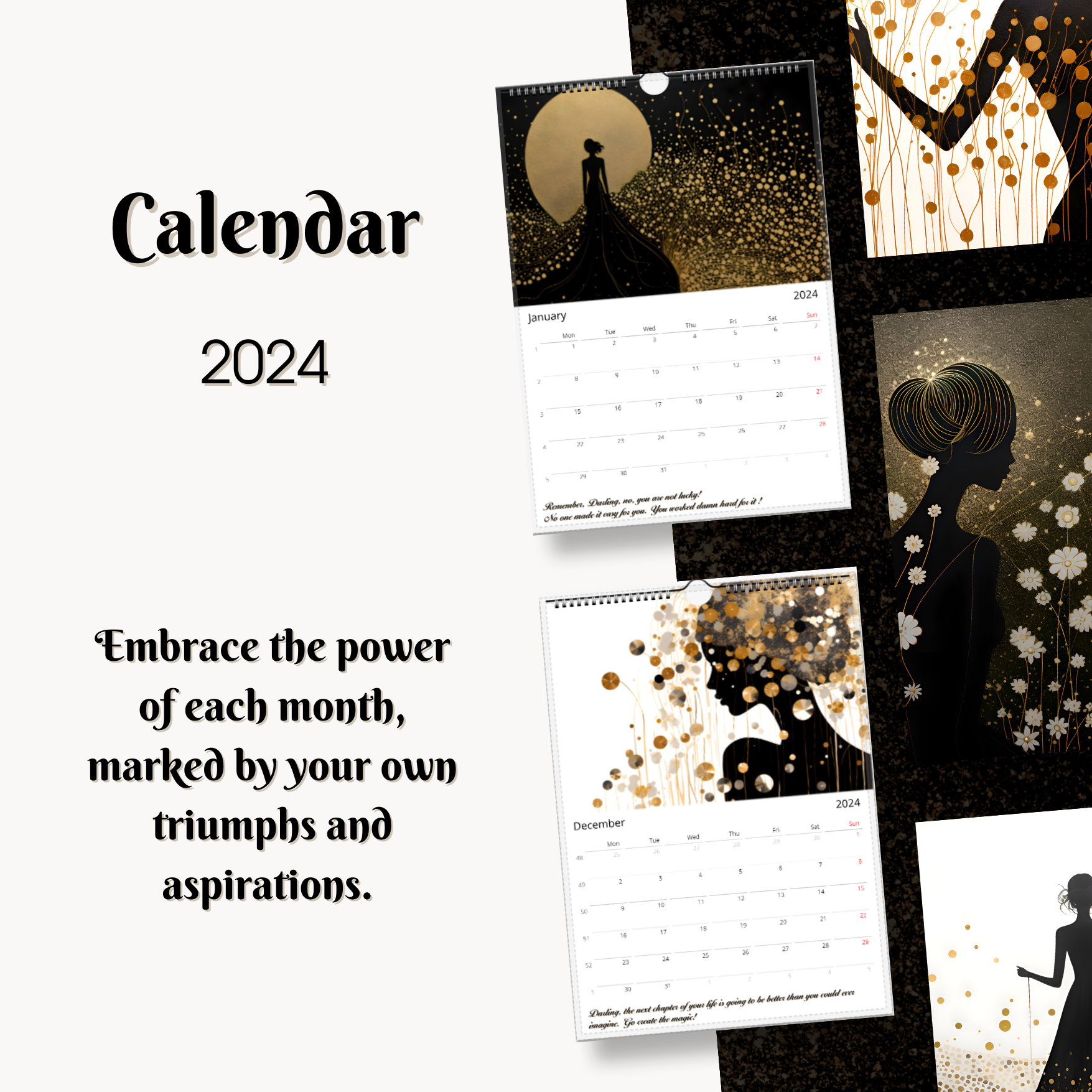 2024 Empowering Wall Calendar A3 exclusive Women's - Etsy