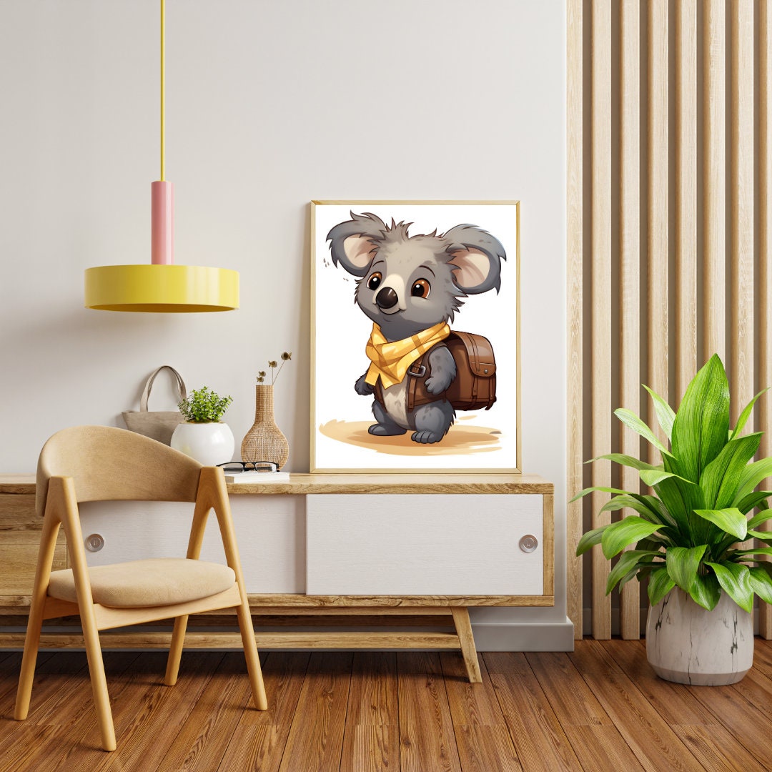 Cute Koala Poster Backpack Adventure Wall Art Kids Nursery - Etsy Cute Koala Poster Backpack Adventure Wall Art Kids Nursery - Etsy