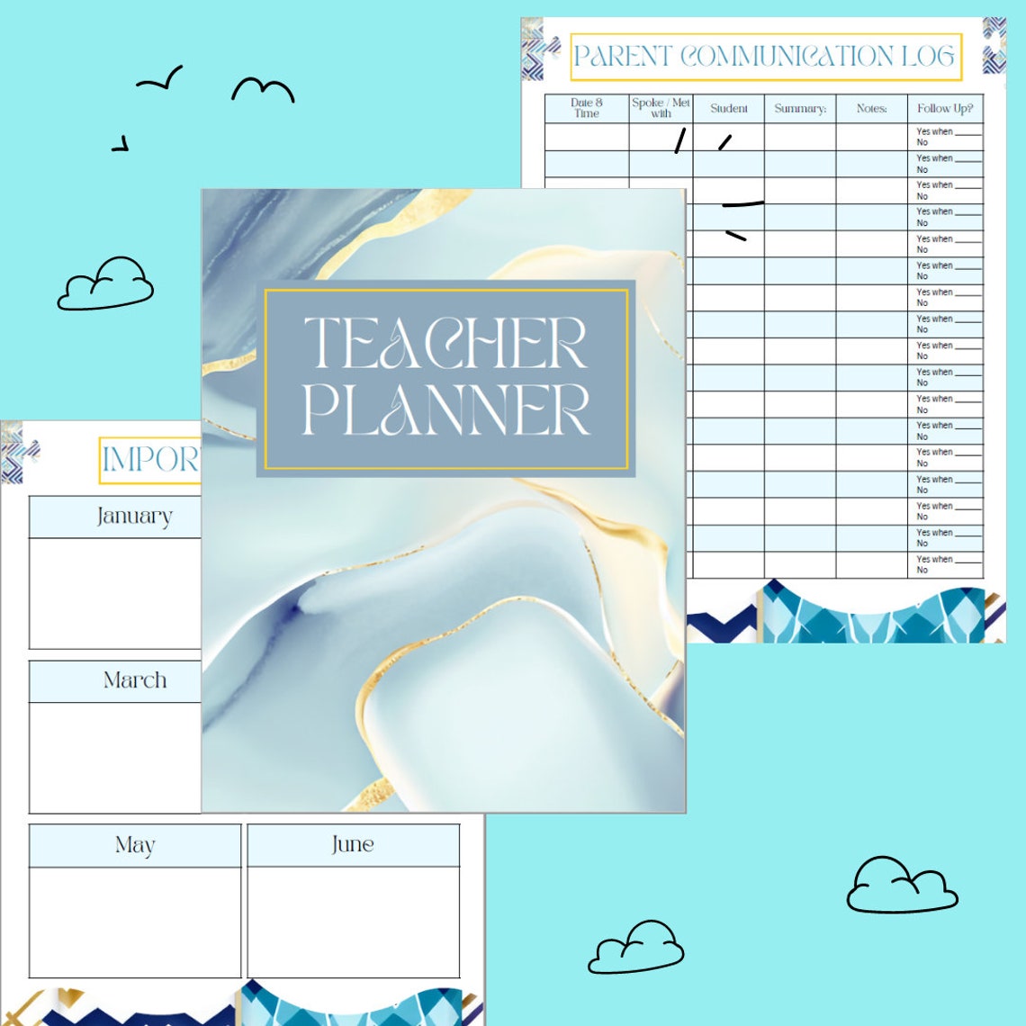 Printable Teacher Planner Classroom Organization Teacher - Etsy
