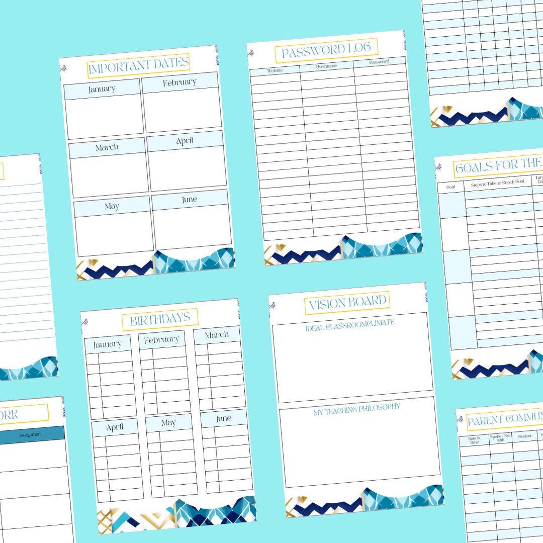 Printable Teacher Planner Classroom Organization Teacher - Etsy