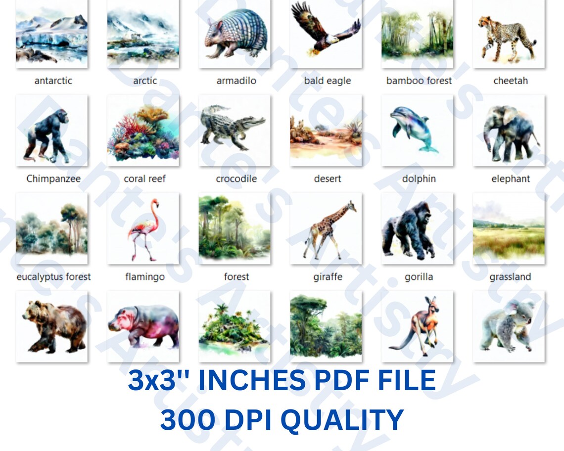 Educational Animal Habitat Cards Montessori Learning Fun Printable ...