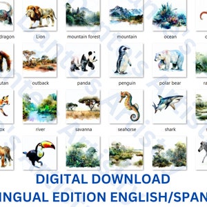 Educational Animal Habitat Cards Montessori Learning Fun Printable ...