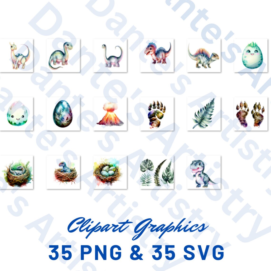 Dinosaur Clipart Explore Prehistoric Worlds T Rex Stegosaurus - Etsy