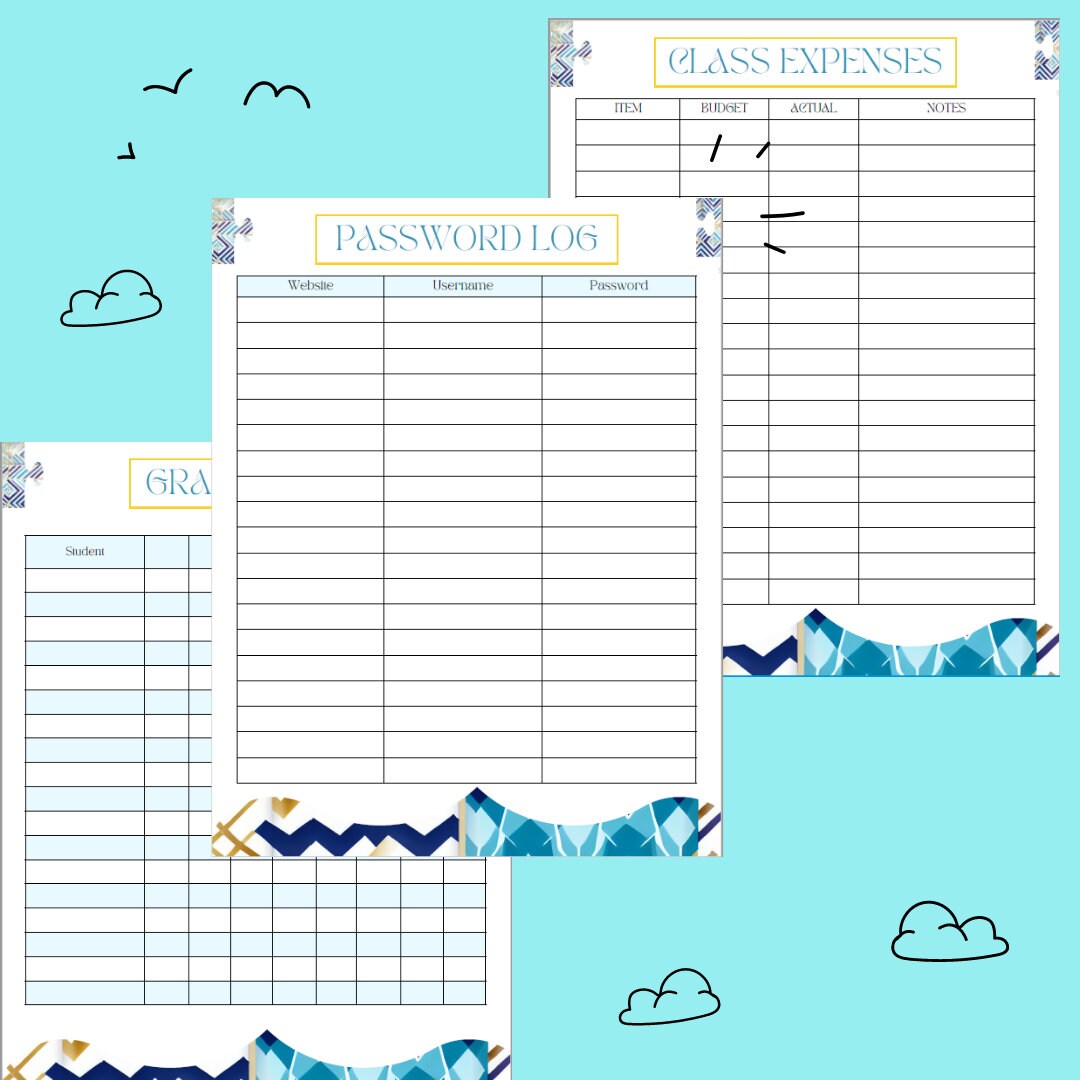 Printable Teacher Planner Classroom Organization Teacher - Etsy