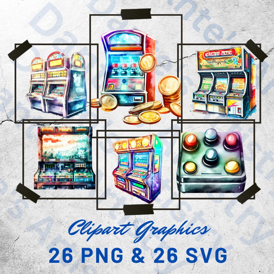 Arcade Fun in Every Pixel Explore the Collection Arcade Game Clipart ...