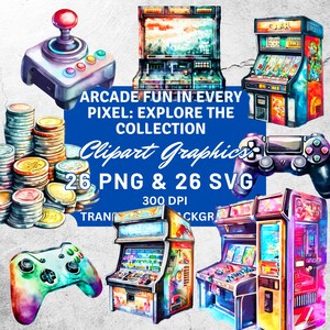 Arcade Fun in Every Pixel Explore the Collection Arcade Game Clipart ...