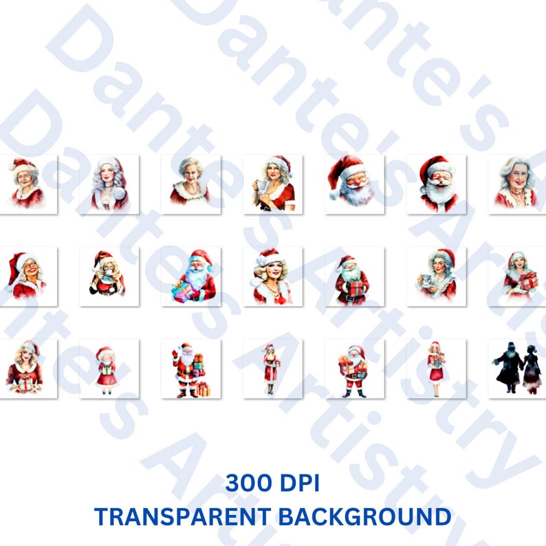 North Pole Duo Santa and Mrs Claus Clipart Mrs Claus Clipart Mrs Claus ...