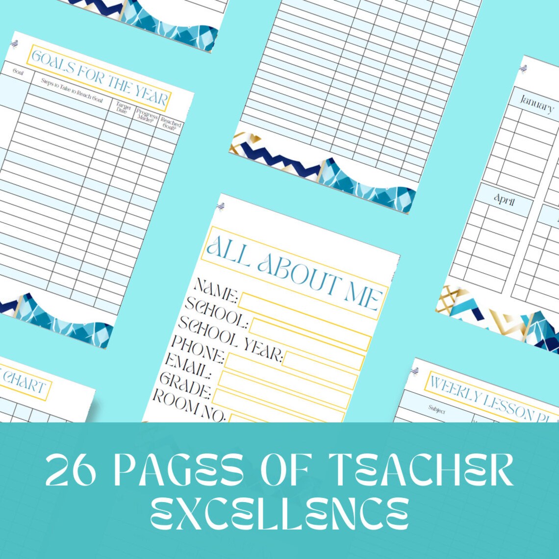 Printable Teacher Planner Classroom Organization Teacher - Etsy