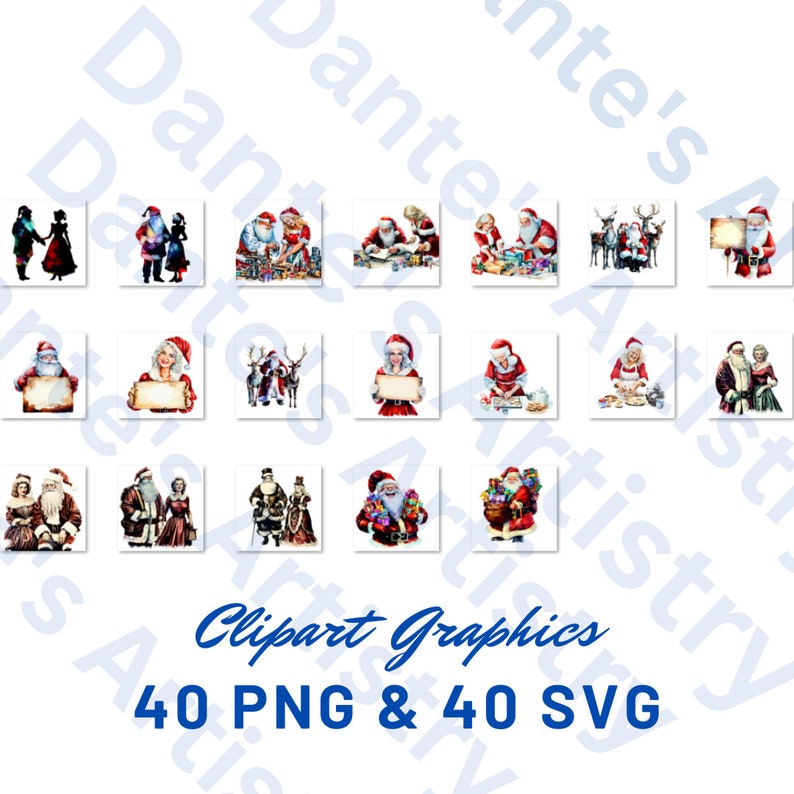 North Pole Duo Santa and Mrs Claus Clipart Mrs Claus Clipart Mrs Claus ...