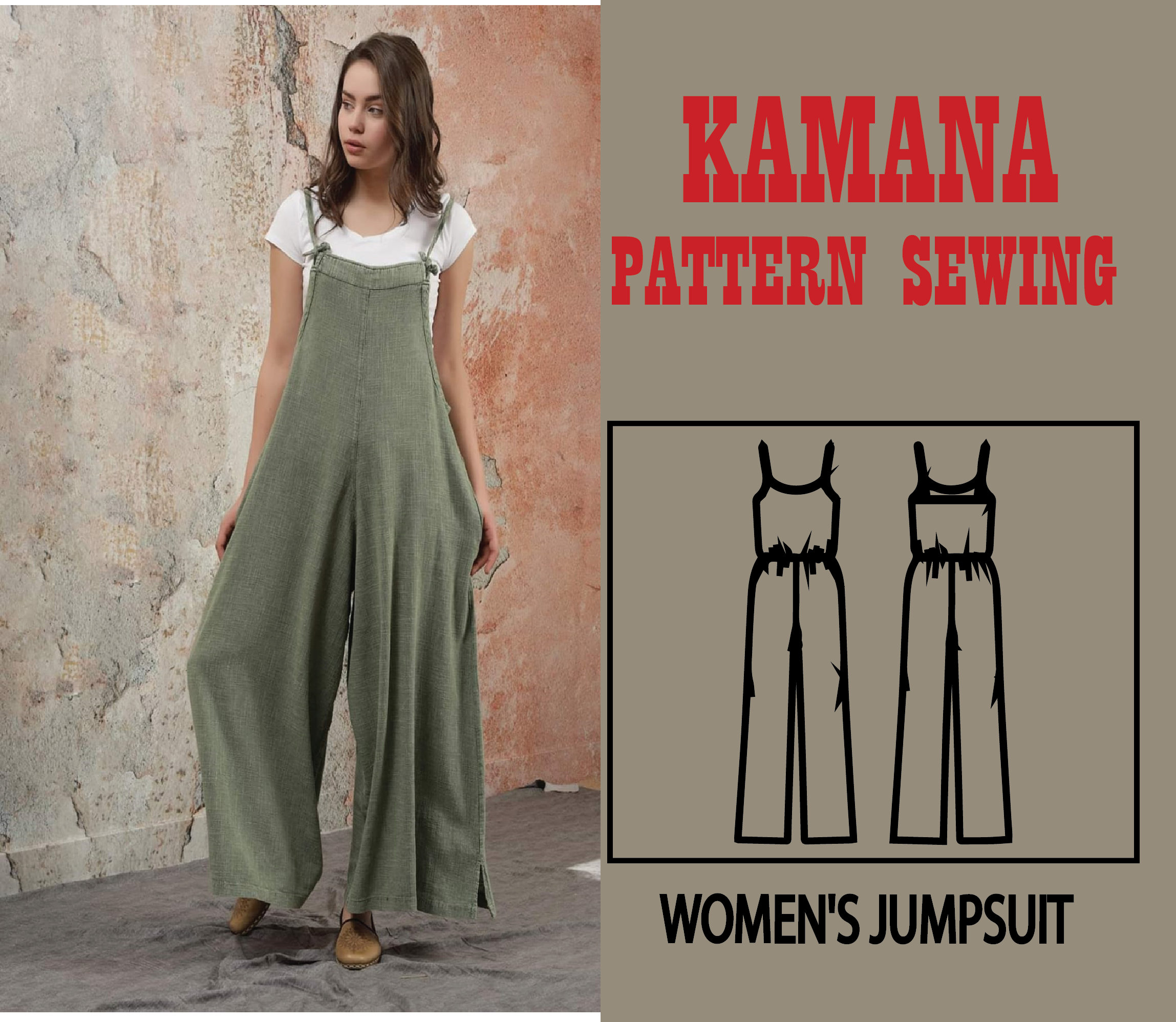 Overalls Sewing Pattern Overalls Pattern Overalls PDF Pattern Women ...