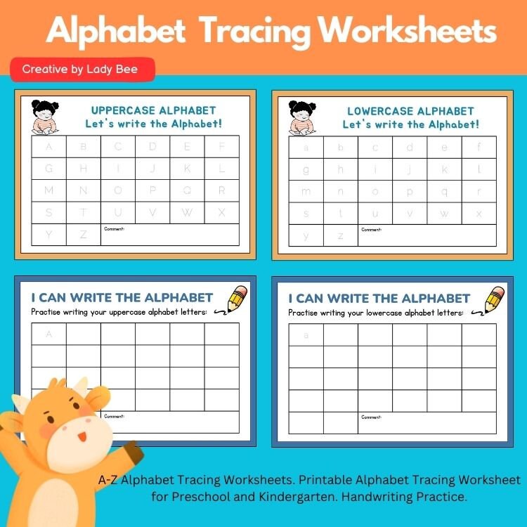 A-Z Alphabet Tracing Worksheets. Printable Alphabet Tracing Worksheet ...