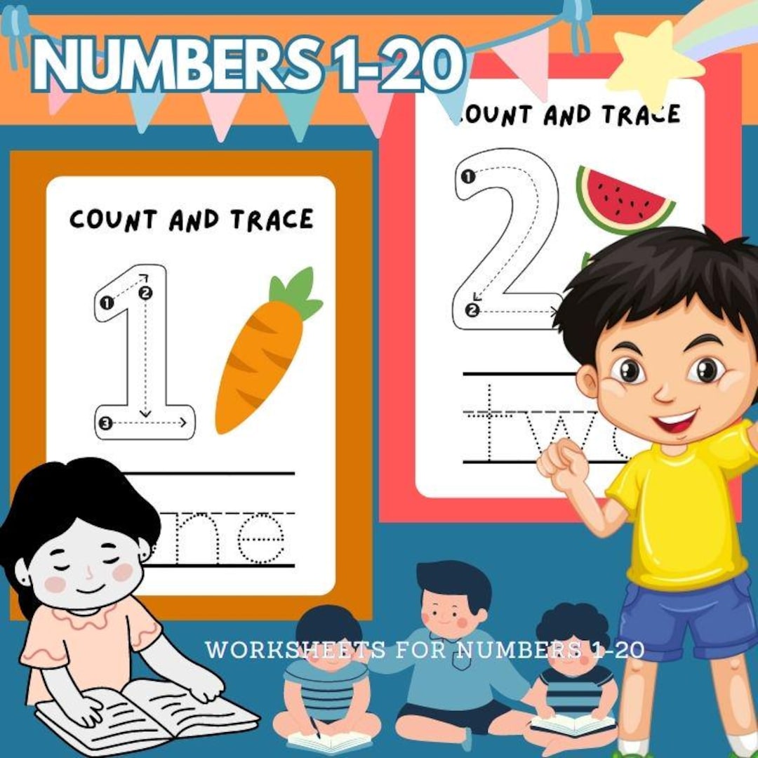 Learning and Writing Numbers 1-20 | Tracing Numbers 1-20 for Kids 3-5 ...
