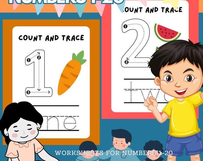 Practice Writing Numbers 1 - 20 - Etsy Canada