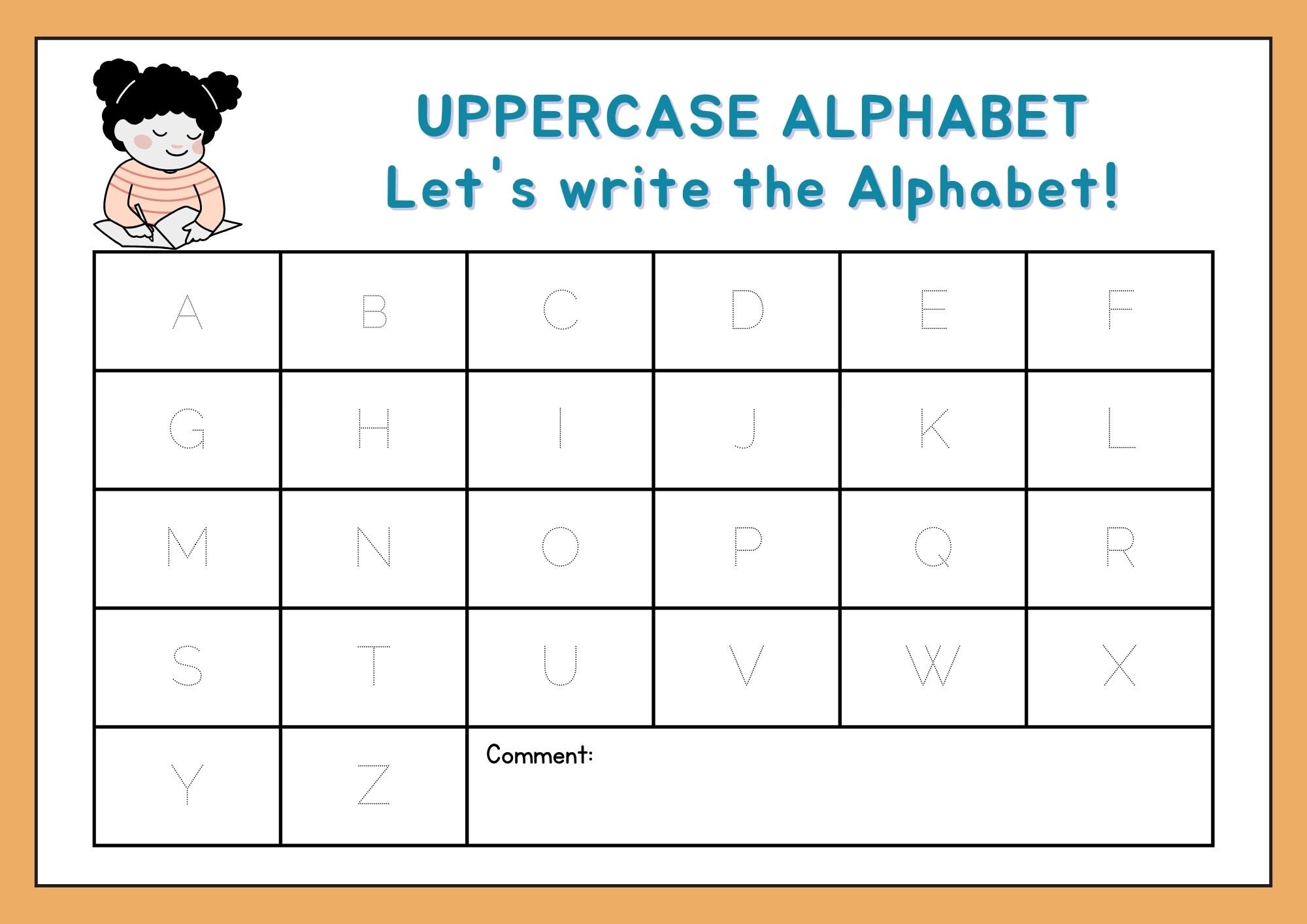 A-Z Alphabet Tracing Worksheets. Printable Alphabet Tracing Worksheet ...
