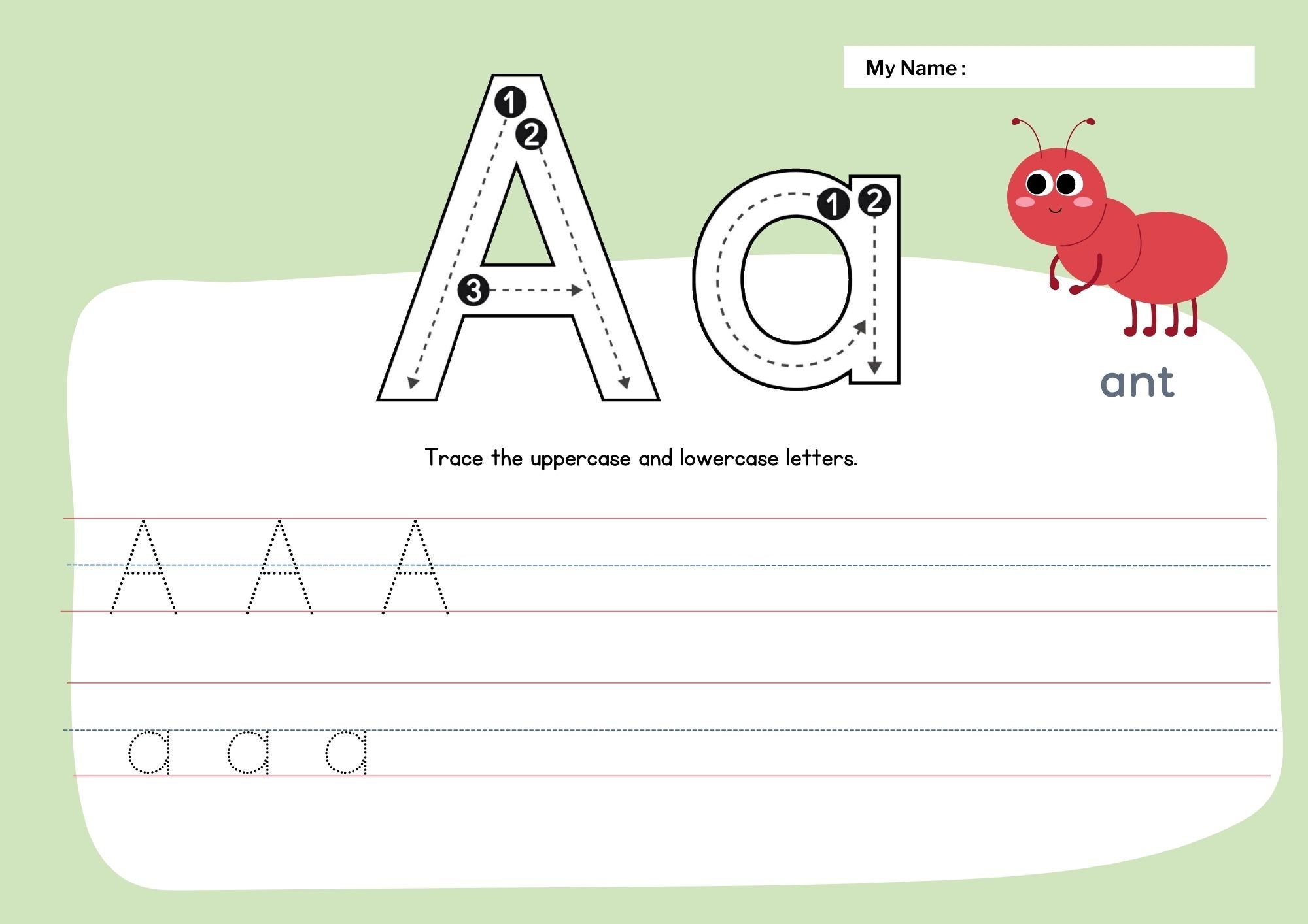 A-Z Alphabet Tracing Worksheets. Printable Alphabet Tracing Worksheet ...