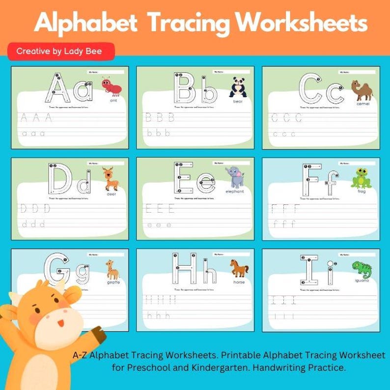 A-Z Alphabet Tracing Worksheets. Printable Alphabet Tracing Worksheets ...