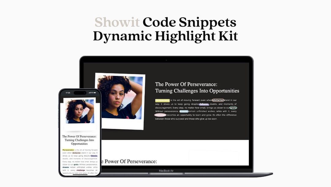 Showit Animated Text Highlighter | Dynamic Headline Highlight Kit ...