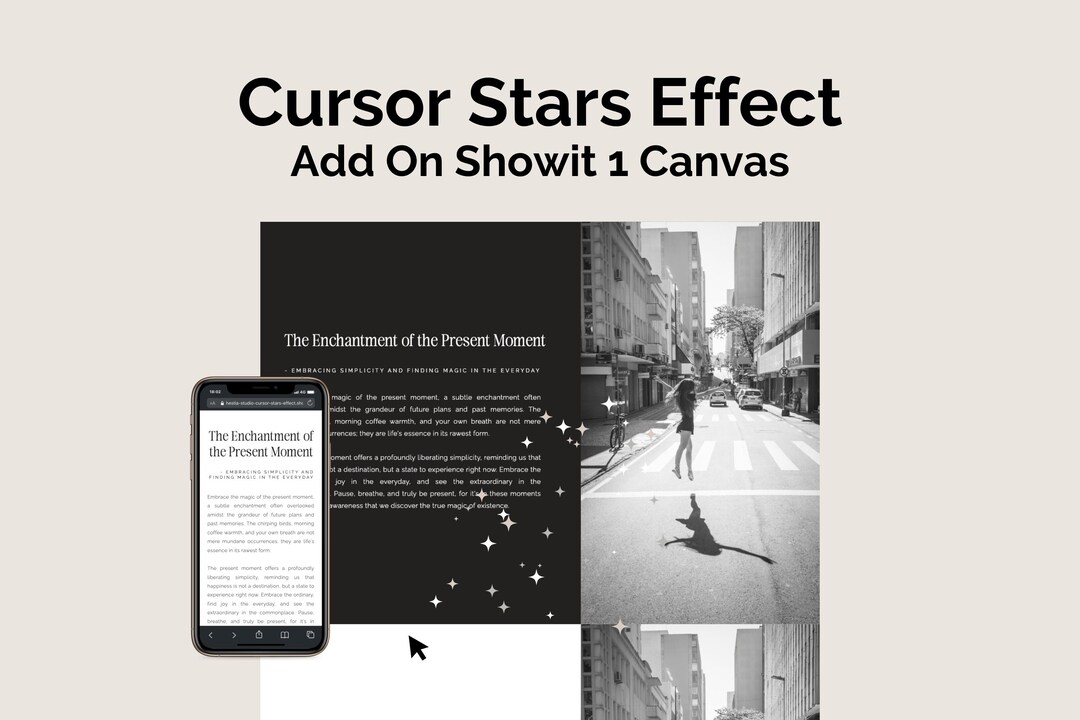 Cursor Stars Magic Effect Add-on Showit Embed Code Canvas : Include 1 Style With a Commercial ...