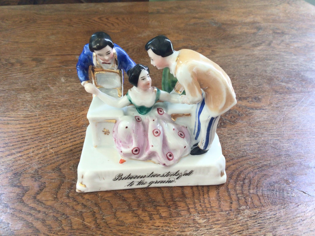 Antique German Fairing Titled "between Two Stools You Fall to the ...