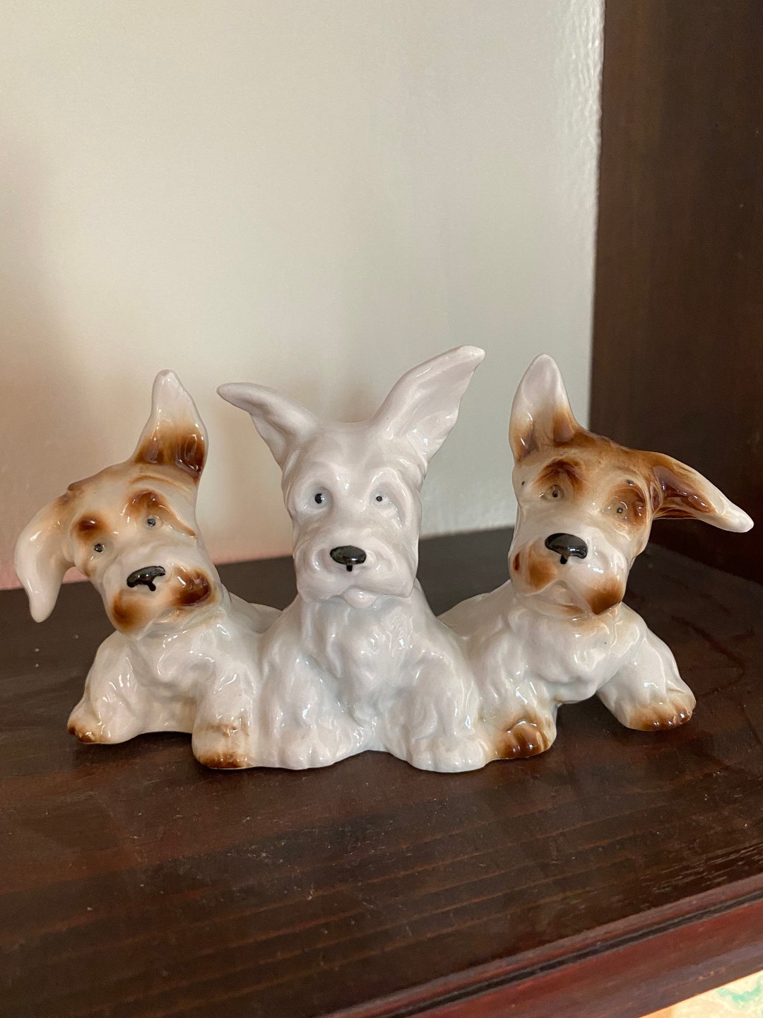 Great Vintage Quality Group Trio, of Ceramic Terrier Dogs - Etsy