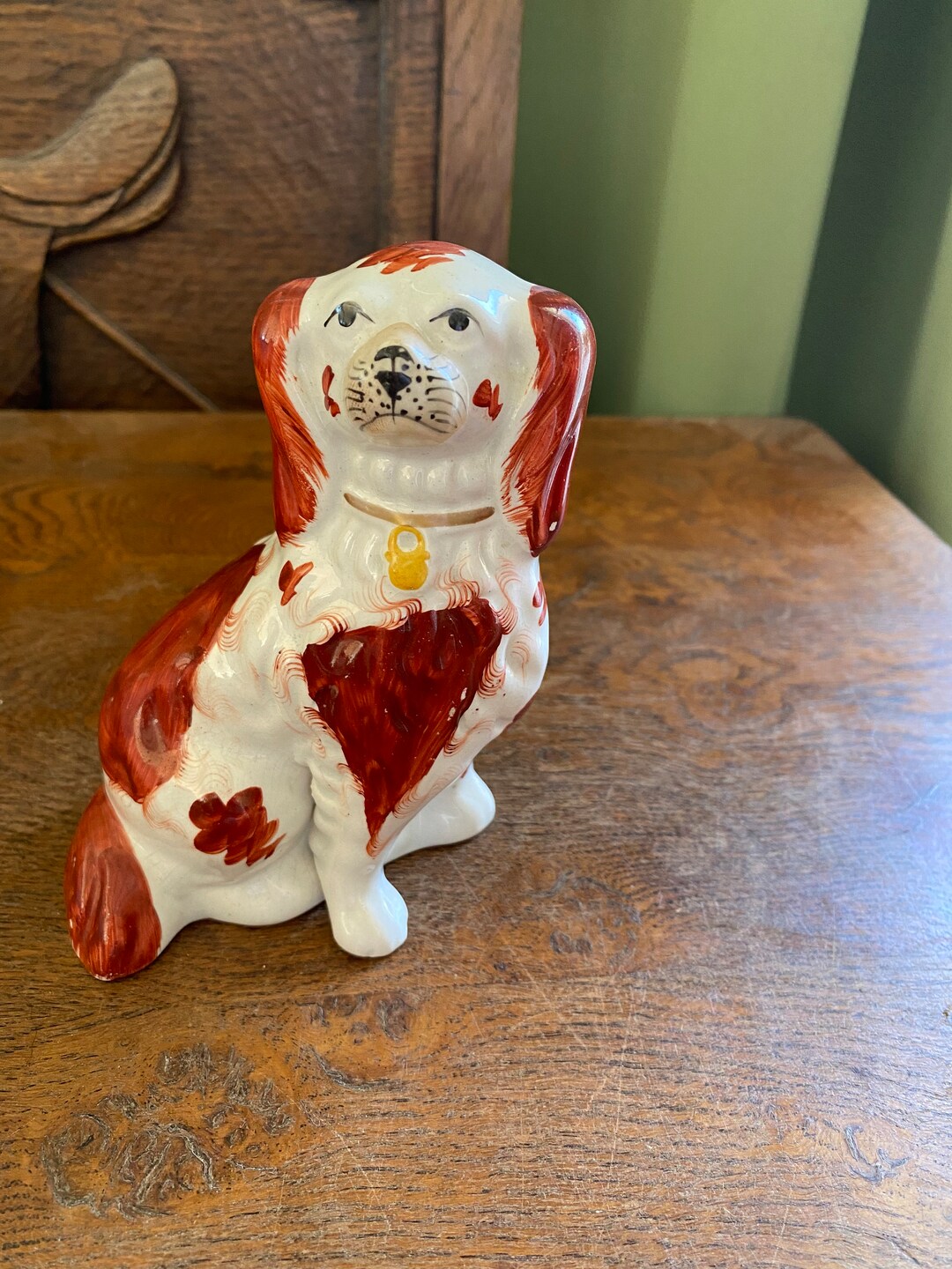 Small Victorian Staffordshire Spaniel, Top Quality Circa 1860 Decorated ...