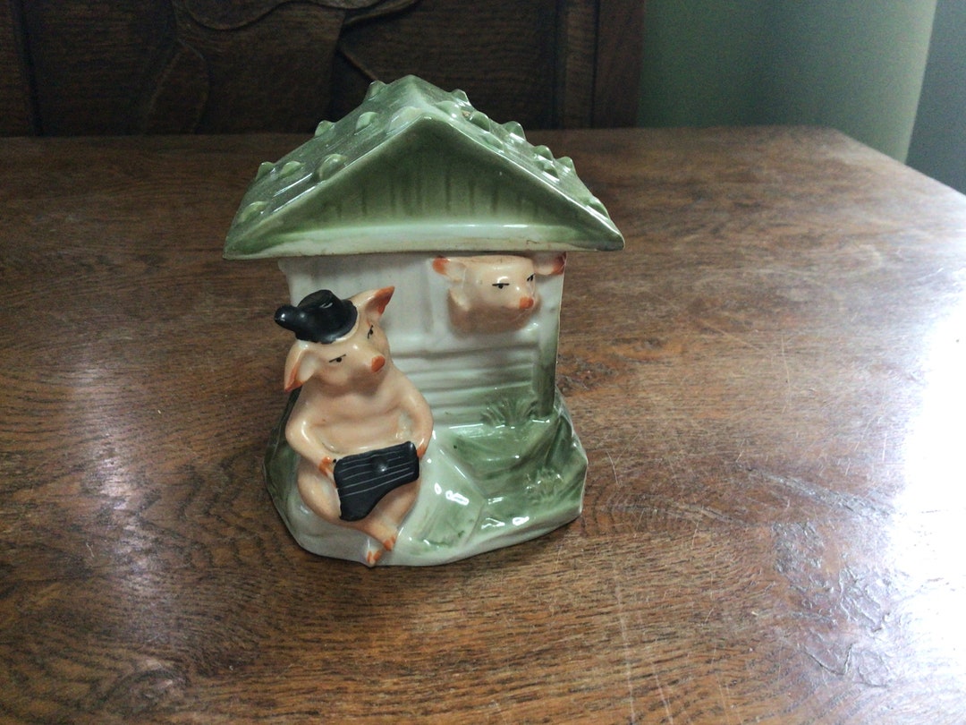Antique Pink Pig German Fairing. This is a Box as a Pig Pen With One ...