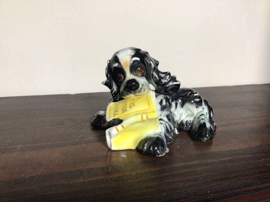 Charming Goebel Spaniel Butch, Circa 1950s With Book Train Your Dog ...