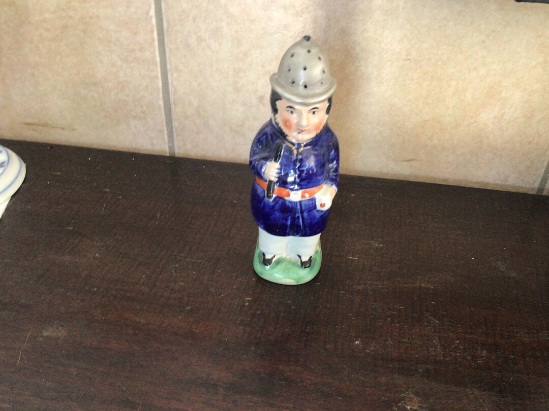 Antique Staffordshire Pottery Policeman Pepper Pot Condiment - Etsy