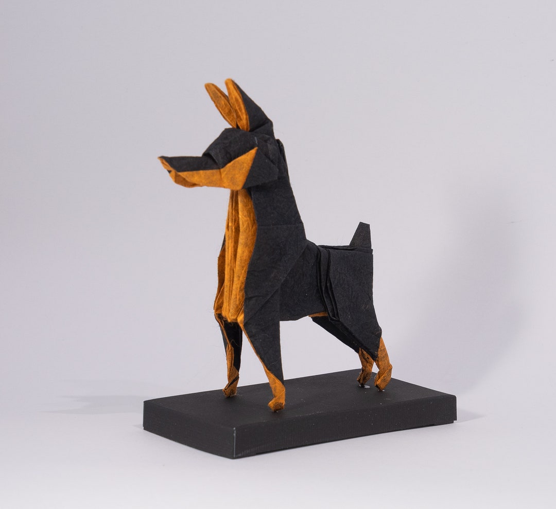 Doberman Pinscher Origami Origami Dog Breed Craft Paper - Etsy