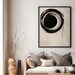 Japandi Print, Kreis Wand Kunst zum ausdrucken, Schwarz Beige Abstrakte Kunst Minimalistisch ...