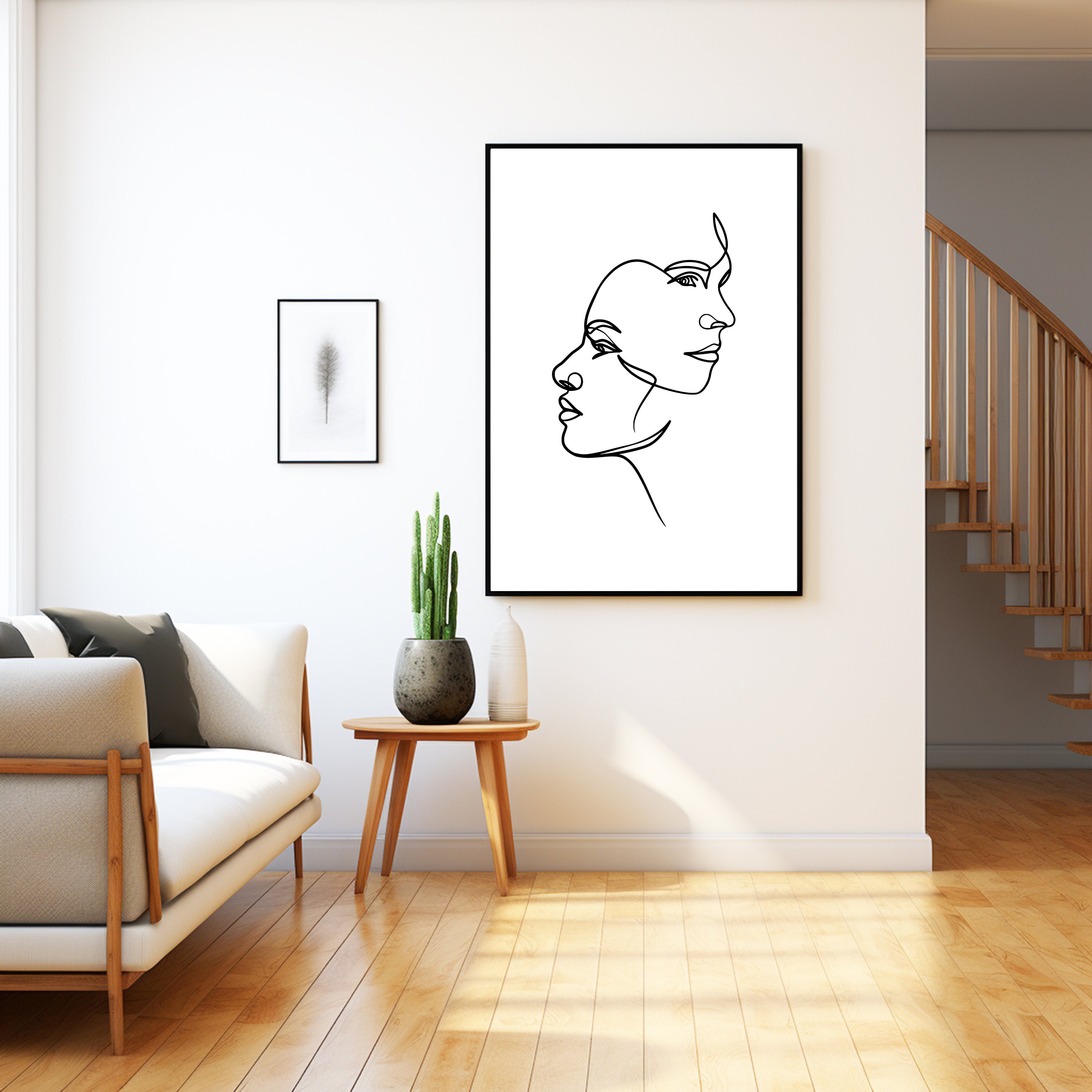 Continuous Line Art Feminine Print Modern Line Drawing - Etsy