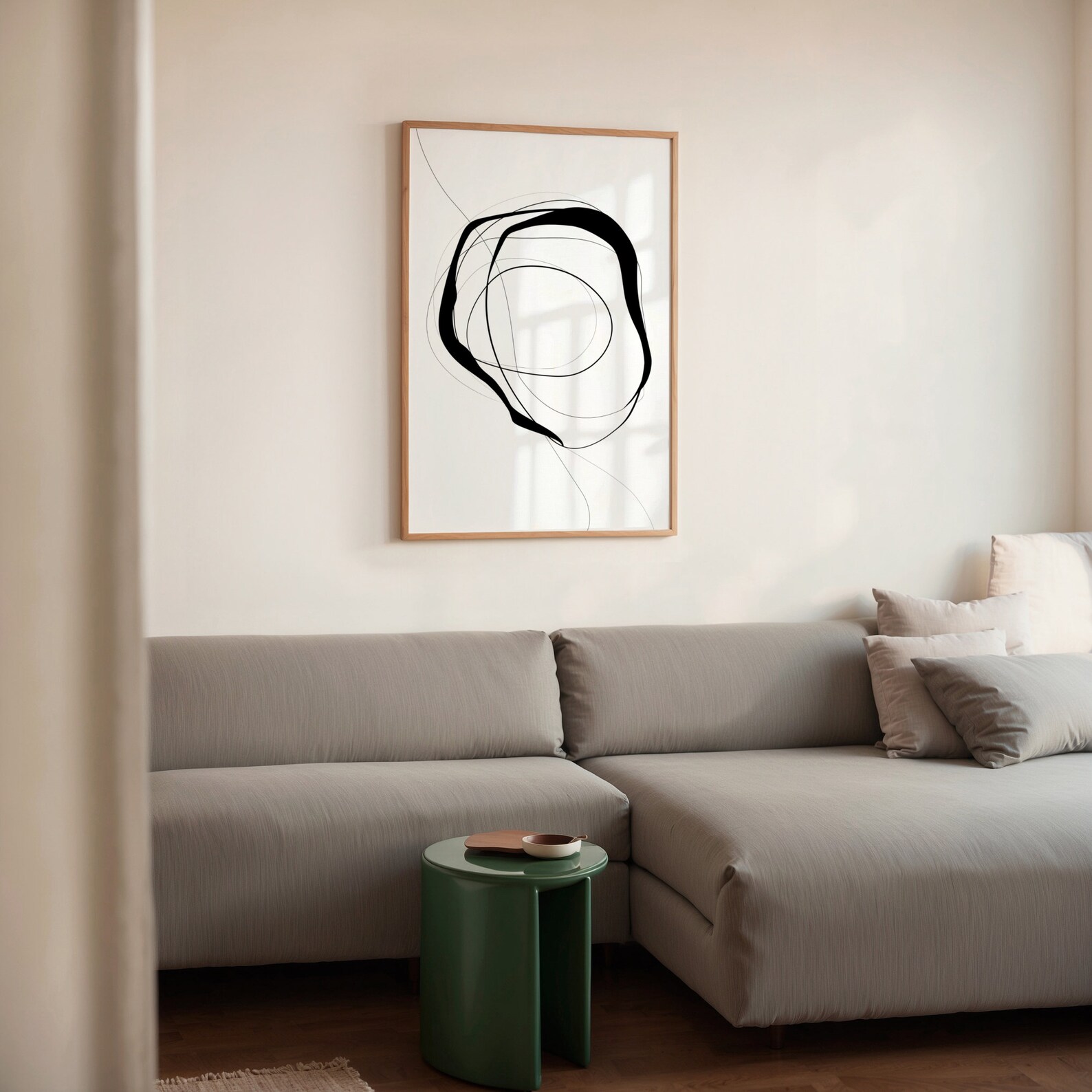 Black White Abstract Lines Print, Minimalist Modern Wall Art ...