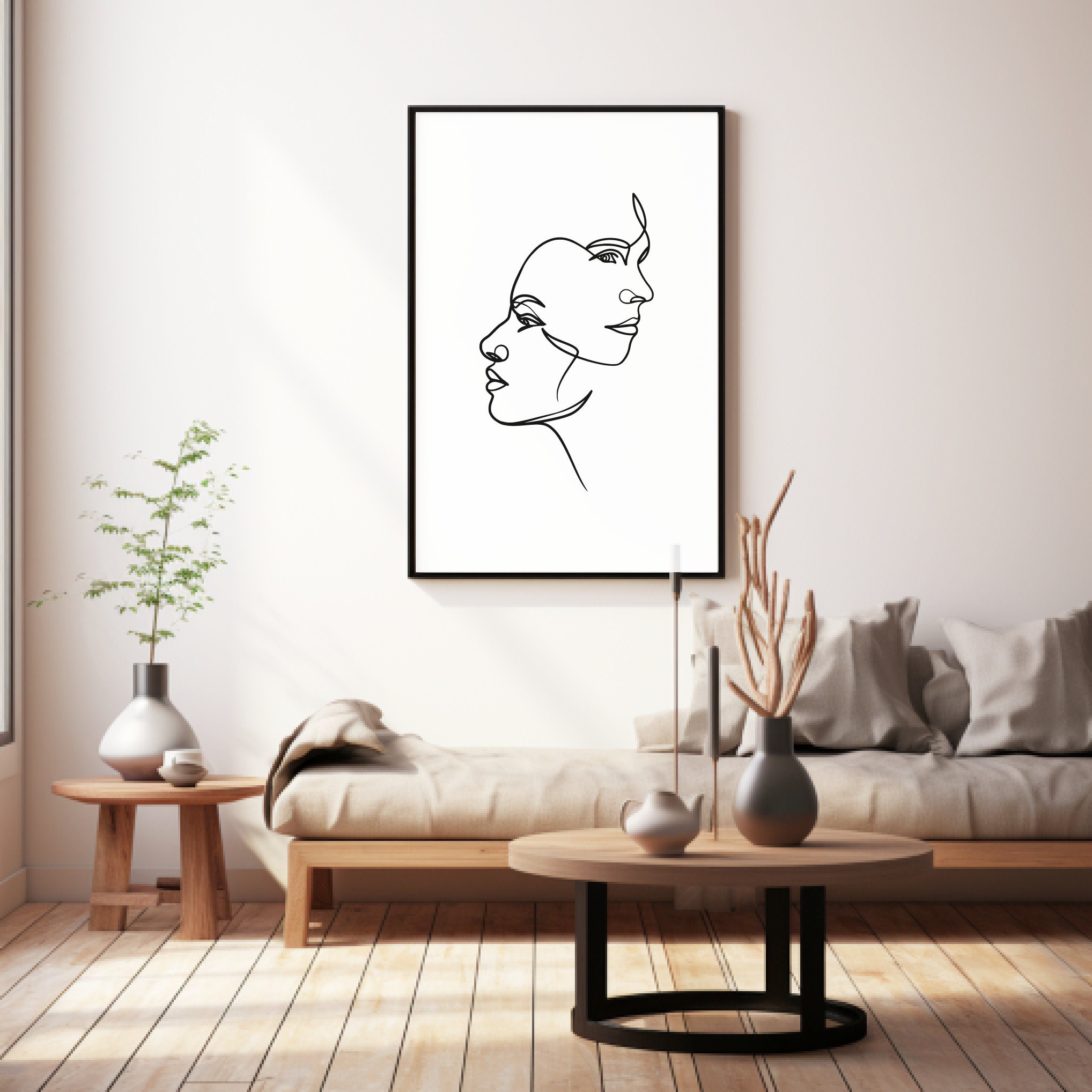 Continuous Line Art Feminine Print Modern Line Drawing - Etsy