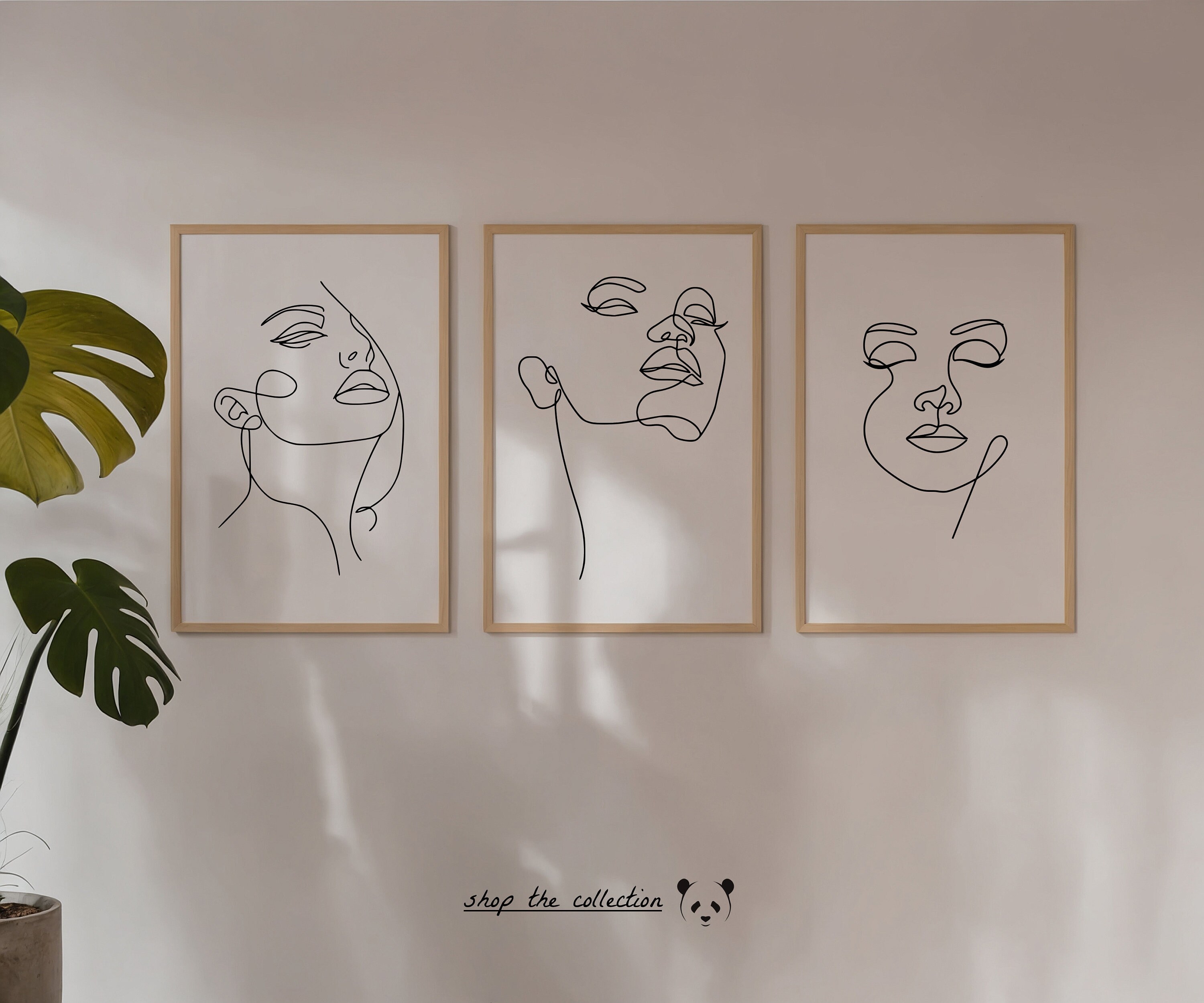 Female Line Art Print Set: Minimalist Woman Drawing (digital Download ...
