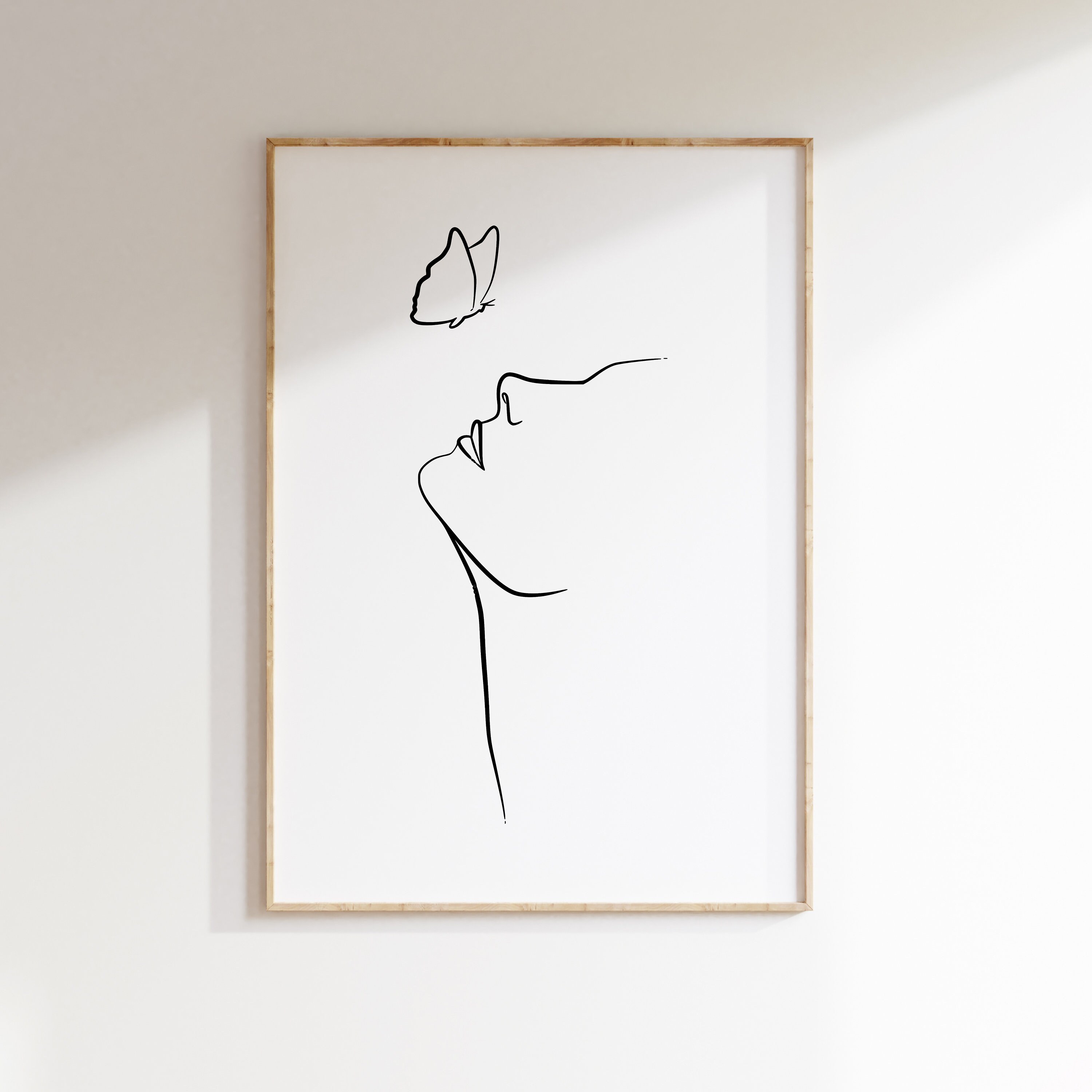 Single Line Art Woman Drawing Print, Minimalist Abstract Face ...