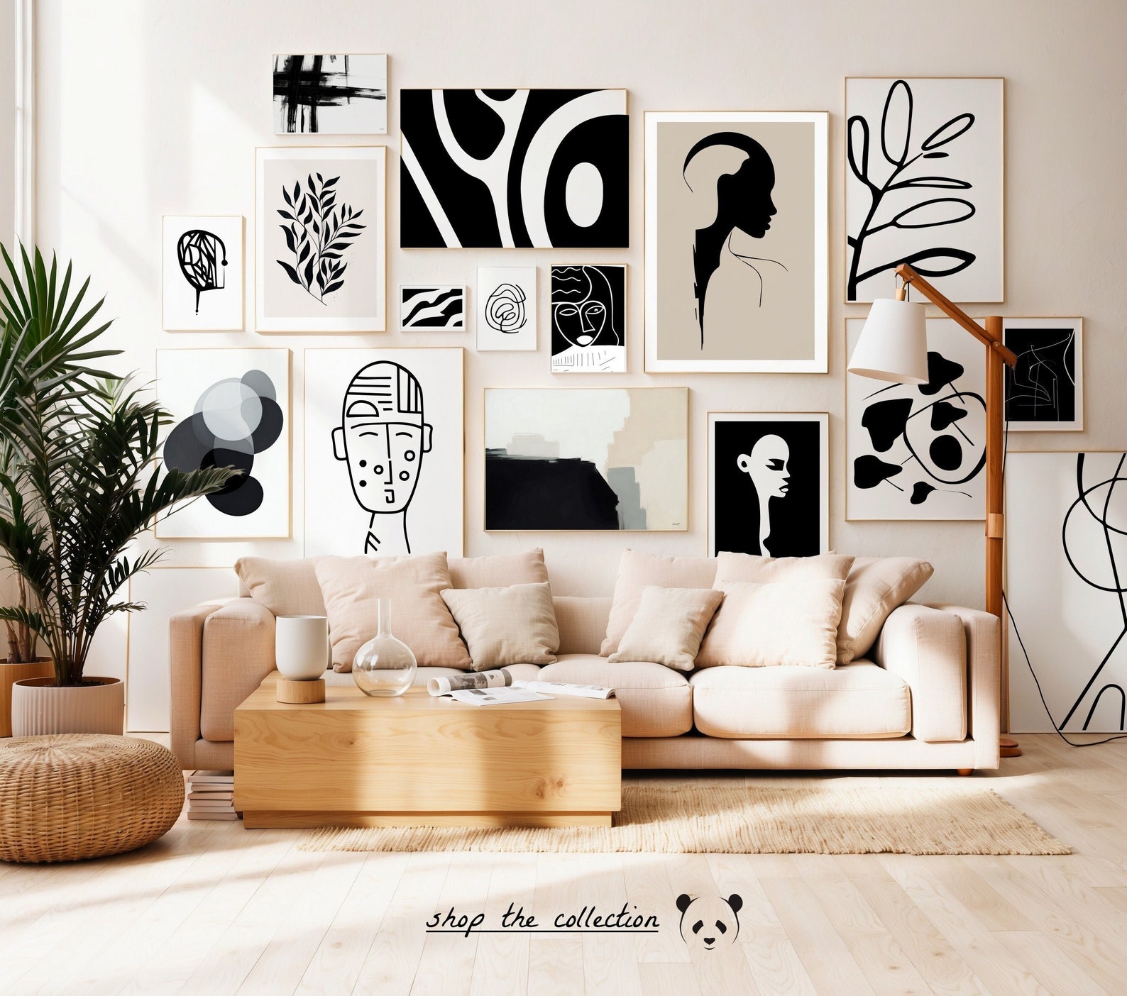 Mega Bundle Wall Art Neutral Gallery Wall Set Printable Art, Black ...