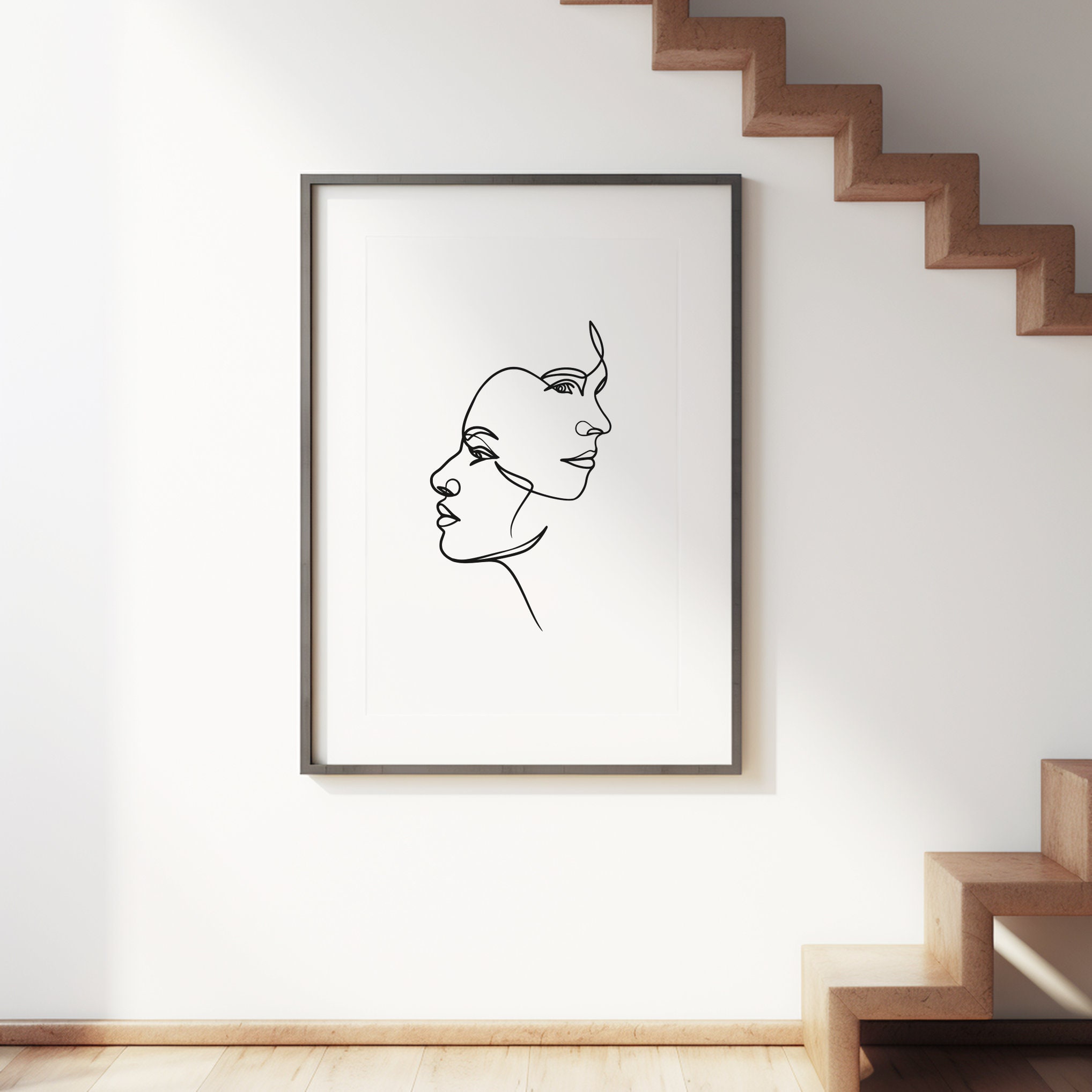 Continuous Line Art Feminine Print Modern Line Drawing - Etsy
